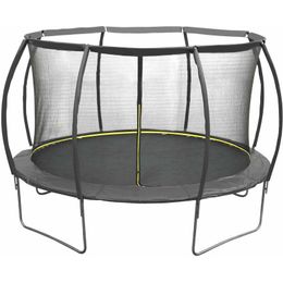 KYNAST EXKLUSIV Garten Trampolin schwarz 3,66 Meter 12FT mit Sicherheitsnetz - Schwarz