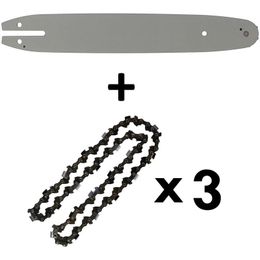 12 Zoll (30 cm) Schwert mit 3 Ketten 44 Treibglieder für Multitool 4 in 1 und Astkettensäge
