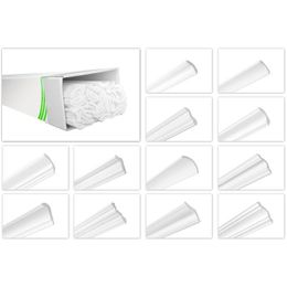 HEXIM - o Deckenleisten modern xps Styropor weiß, 2 Meter Stuckleisten Styroporleisten: ZG26 - 68 x 68 mm, 30 Meter Sparpaket