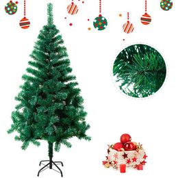 Froadp 210cm Künstliche Weihnachtsbäume Grün PVC Künstlicher Weihnachten Baum Tannenbaum Kiefernadel mit 750 Stück Zweige & Metall Ständer