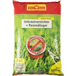 Wolf Garten Wolf-garten - sq 500 Unkrautvernichter plus Rasendünger 10kg für 500m²