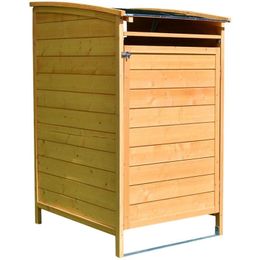 Mucola Mülltonnenbox braun Mülltonnenverkleidung Mülltonne 240L Mülltonnenhaus Gartenbox Gerätebox Gerätehaus Holz Anbau Gerätehaus