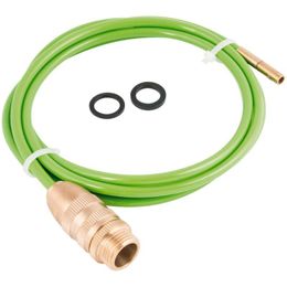 Sanitop-Wingenroth Rohrreinigungsgerät Power Clean Abflussreiniger mit Wasserdruck 2 m Länge Mit Adapter 1/2 x 1/2 & Adapter 1/2 x M24 Rohrreiniger