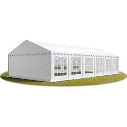 Party-Zelt Festzelt 5x12 m feuersicher Garten-Pavillon -Zelt pvc Plane 750 n in weiß Wasserdicht - weiß