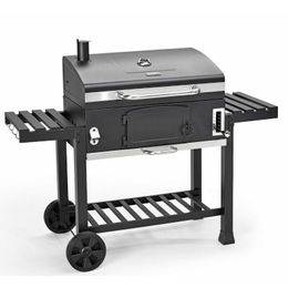 TAINO HERO XXL Smoker BBQ Grillwagen Holzkohlegrill Grill Räucherofen Schwarz