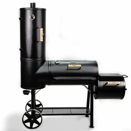 Chief 130 kg Smoker bbq Grillkamin Räucherofen Holzkohle Grill 3,5mm Stahl - Taino