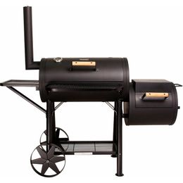 Taino - yuma Massiver Smoker bbq grillwagen Holzkohle Grill 90KG 3,5mm Offset