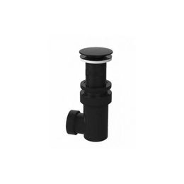 Universalablauf mit integriertem Siphon Siphon für Waschbecken, Klick-Klack-Ventil d. 65 mm, abs schwarz Valentin