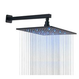 40 * 40cm Led Duschkopf, 16 Zoll Duschkopf Regendusche Led, UltradüNn Edelstahl Temperatur Control 3 Farbwechsel Wasser Flow Powered Duschbrause, Mit