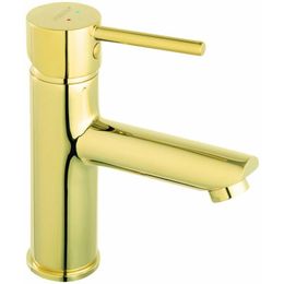 Ferro - Goldene Einhebelmischer Waschtischarmatur von Modell Fiesta - Badarmatur Wasserhahn für Waschbecken