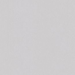 A.S. Création Vliestapete in Grau | Moderne Vlies Unitapete in Hellgrau ideal für Wohnzimmer und Büro | Schlichte Tapete in Textiloptik - 10,05 x 0,53 m - Grau