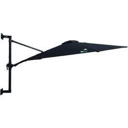 Balkon Sonnenschirm Ø270 cm - Wandschirm Balkon - Sonnenschirm Balkongeländer - Sonnenschirm für Balkon - Schirm Balkon - Schwarz - black - Maxxgarden