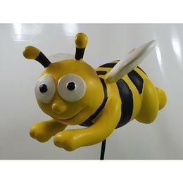 Biene fliegend klein 20x39x20cm Polyresin wetterfest Dekofigur - Figurendiscounter