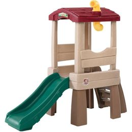 Lookout Treehouse Spielturm mit Rutsche Kunststoff Stelzenhaus / Kletterturm für Kinder - Braun - Step2