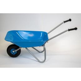 Rolly Toys - Metallschubkarre silber/blau ab 2,5 Jahren, Kinderschubkarre, 25 kg