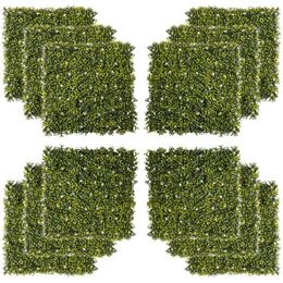 Outsunny künstliche Pflanzenwand 12 Teile 50 x 50 cm - Gelb-Grün+Weiß
