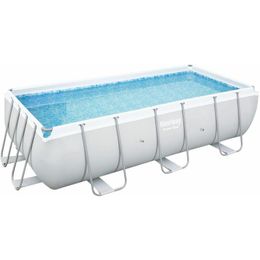 Bestway Power Steel™ Solo Pool ohne Zubehör 404 x 201 x 100 cm, lichtgrau, eckig - Grau