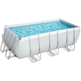 Bestway Power Steel™ Ersatz Frame Pool ohne Zubehör 412 x 201 x 122 cm, lichtgrau, eckig - Grau