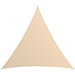 AMANKA Uv Sonnensegel 7x7x7 hdpe Dreieck Sonnenschutz Überdachung Balkon Garten Beige - beige