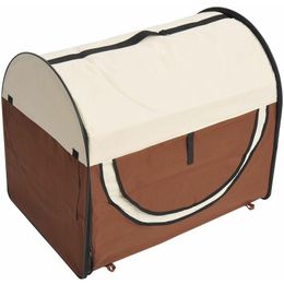 PawHut - Hundebox faltbare Hundetransportbox Haustierrucksack mit Kissen Reisetasche Transportbox für Tier wasserdicht Oxfordstoff Kaffee 46 x 36 x