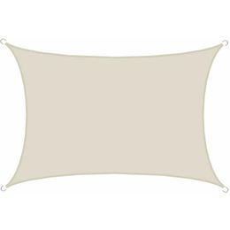 AMANKA UPF50+ uv Sonnensegel 3x5 Polyester Rechteck Wasserabweisend Garten Balkon Beige