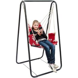 AMANKA Red Swing Chair with Stand - rot
