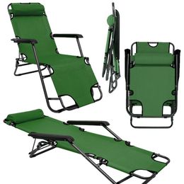 AMANKA Sun Lounger AMA-YU-85 Green 153x60 cm - grün