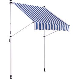 CLP Klemm-Markise Westerly 150x120 cm weiß/blau