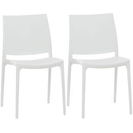 CLP - 2er Set Stühle Maya weiß