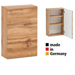 Lomadox Hängeschrank Badezimmer 40 cm breit VIDAGO-03 in Wotan Eiche Nb. mit Push-to-Open Funktion, b/h/t: ca. 40/64/20 cm - braun