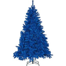 Beliani Weihnachtsbaum 210 cm Blau aus Kunststoff mit Ständer Weihnachtszeit Weihnachten Wohnzimmer Modern - Blau