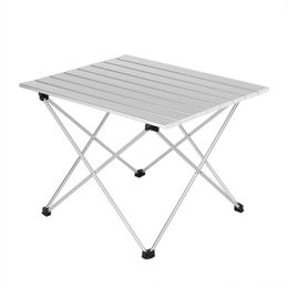 WOLTU Alu Campingtisch klappbar Falttisch mit Tragetasche, Aluminium Reisetisch, leichte Alu Tisch 56 46 40cm, tragbar für Camping Garten Balkon