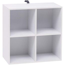 Bücherregal Bücherschrank aus mdf Weiß 60x30x60cm - WOLTU