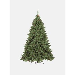 Dmora - Weihnachtsbaum Stoccolma, extra dicker Kunstbaum, Baum in echter PVC-Optik mit Tannenzapfen inklusive, 362 Äste, Höhe 120 cm