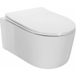 i-flair Toilette Hänge wc Spülrandlos inkl. wc Sitz mit Absenkautomatik softclose + abnehmbar Adige