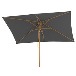 Malaga Mittelmastschirm 300 x 200 cm rechteckig 2 Farbvarianten Sonnenschirm 15 Anthrazit - Schneider Schirme