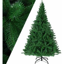 Casaria® Weihnachtsbaum Künstlich 140cm 150cm 180cm 240cm Metallständer Weihnachten Weihnachtsdeko Tannenbaum Christbaum PVC PE Grün Weiß Edeltanne