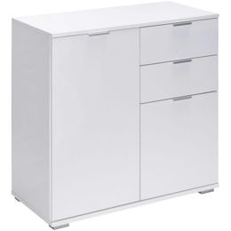 Casaria - Kommode Alba Holz Modern höhenverstellbarer Einlegeboden Schlafzimmer Büro Flur Mehrzweckschrank Aktenschrank Schrank DB121 - Weiß