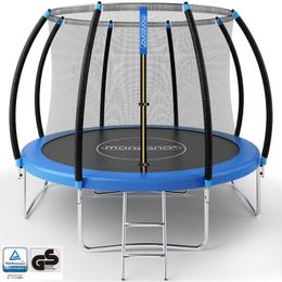 Monzana Trampolin ø 244/305 cm tüv Rheinland gs Zertifiziert Komplettset inkl. Sicherheitsnetz Innen Leiter Randabdeckung Kindertrampolin Gartentrampolin 305