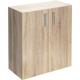 Casaria® Kommode mit 2 Türen Holz Modern höhenverstellbarer Einlegeboden Schlafzimmer Büro Flur Mehrzweckschrank Aktenschrank Schrank 2 Fächer mit