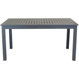 CAESAROO Garten-Tisch 150x90 cm Rodi ausziehbarer aus Taupe lackiertem Aluminium Aluminium