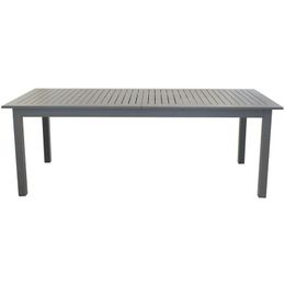 CAESAROO Garten-Tisch 220x100 cm Rodi ausziehbarer aus Taupe lackiertem Aluminium Aluminium