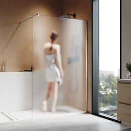 Sonni - Walk In Dusche Duschwand Duschabtrennung Duschkabine mit Stabilisator Nano esg Glas 8mm 120x200cm vollsatiniert