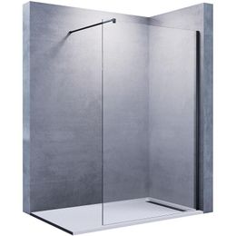 Sonni - Walk In Dusche Duschwand 10mm Nanobeschichtung glas mit Haltestange 90x200cm
