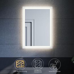 Badezimmerspiegel mit beleuchtung led Badspiegel 50x70 Wandspiegel IP44 - Sonni