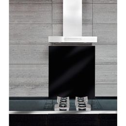 Glasrückwand Schwarz 60 x 70 cm, 60 x 70 cm, Schwarz, Gehärtetes Glas schwarz - schwarz - Wenko