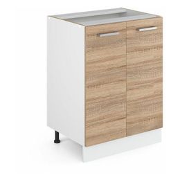 Unterschrank R-Line 60 cm Weiß/Sonoma modern VICCO