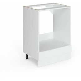 Herdschrank R-Line 60 cm Weiß/Weiß Hochglanz modern VICCO