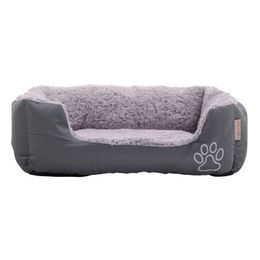 EstexoH&G Hundebett Hundekissen Haustierbett Hundekorb Tierbett Hundesofa Dunkelgrau/Grau 75x60x19 cm