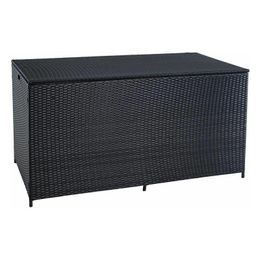 EstexoH&G Estexo - Auflagenbox Poly Rattan xxl Kissenbox Gartenbox Box Aufbewahrungsbox Schwarz